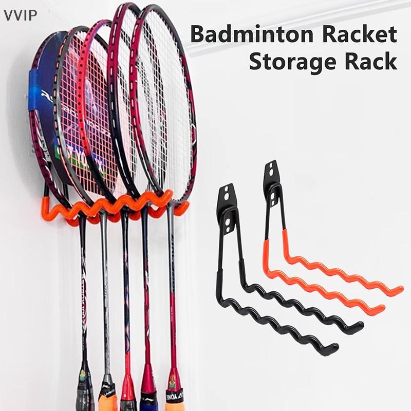 VVTH ผู้ถือแร็กเก็ตติดผนังไม้เทนนิสผู้ถือไม้แบดมินตัน Wall Wave Hook ...