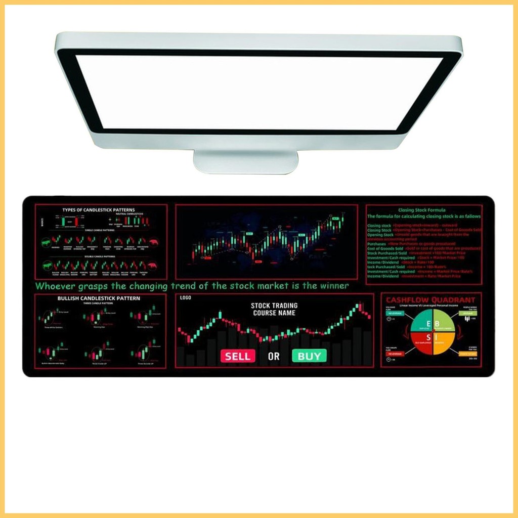 Stock Market Mousepad สต็อก Trading Mousepad ลื่นโต๊ะ Pad Mat ป้องกัน ...