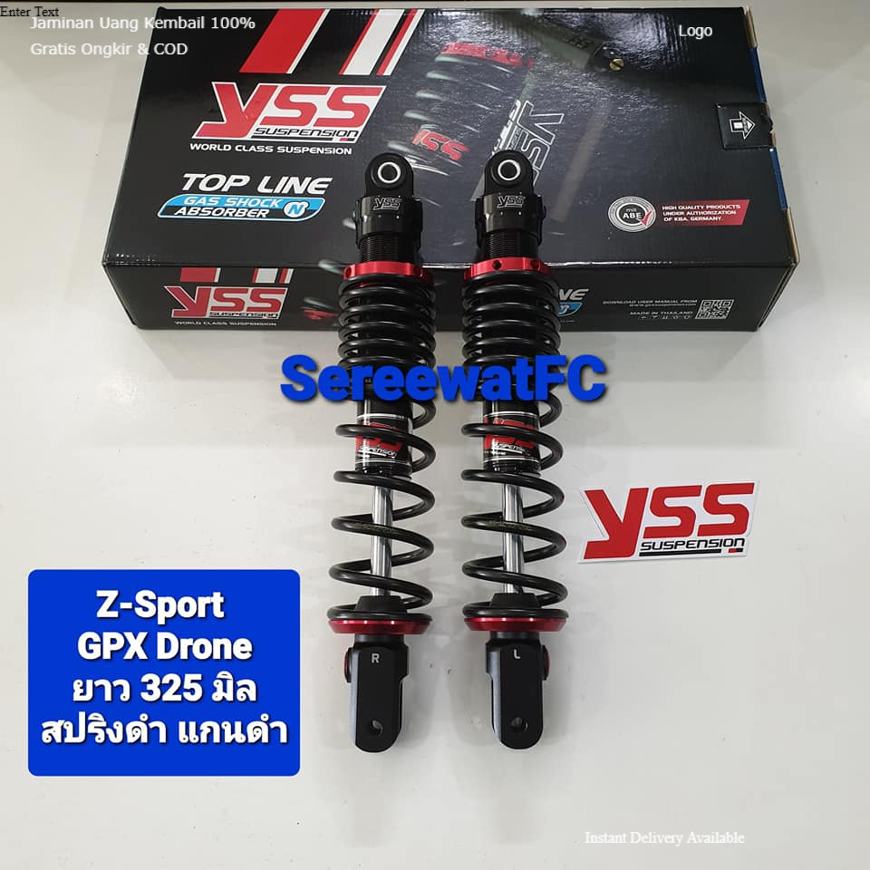 โช้คหลัง YSS GPX Drone 150 Z-Sport ยาว 325 มิล ของแท้ 1 คู่ | Shopee Thailand