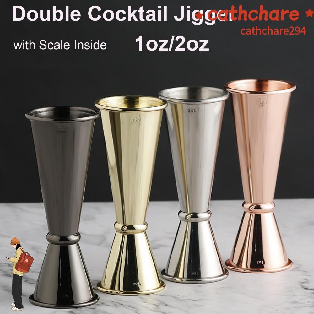 CATHCHARE294 1oz 2oz ถ้วยตวง Chigger ของญี่ปุ่น Dual Design สแตนเลส ...