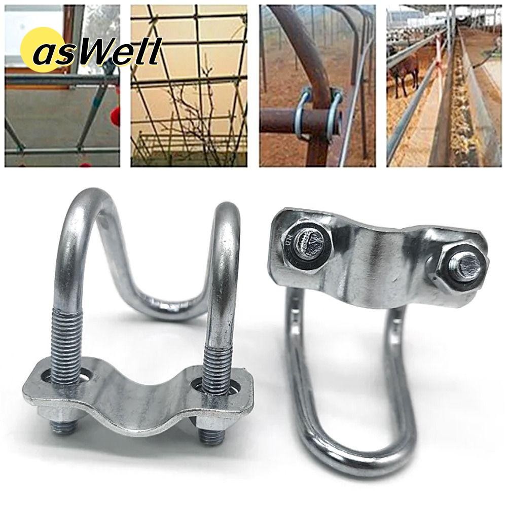 Aswell 1 ชิ้น U Bolt, Cross Clamp เหล็กเชื่อมต่อท่อ Clamp, สกรูชุบ ...