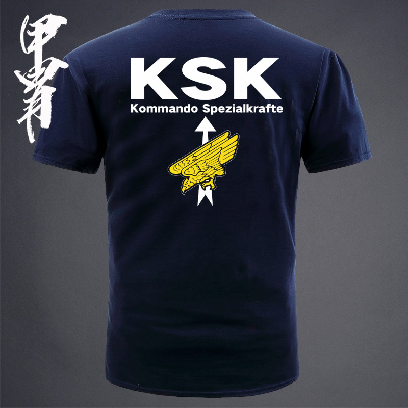 Tough Guy Club Global ทีมพิเศษเยอรมนี KSK Theme Series พิมพ์แขนสั้น 100% ผ้าฝ้ายคุณภาพสูง ...