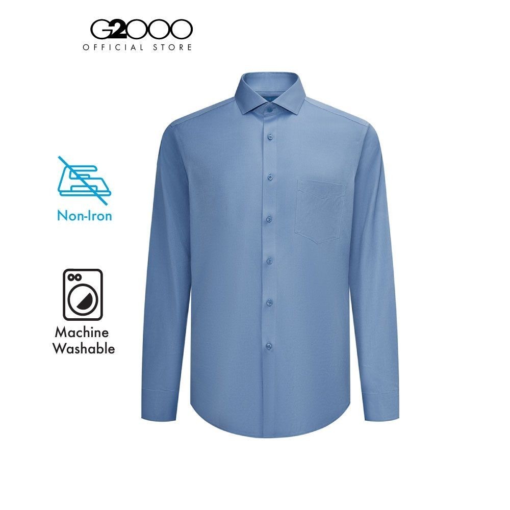 G2000 เสื้อเชิ้ตแขนยาวแบบทางการสำหรับผู้ชาย ทรง Smart Fit รุ่น 3612143284 BLUE | Shopee Thailand