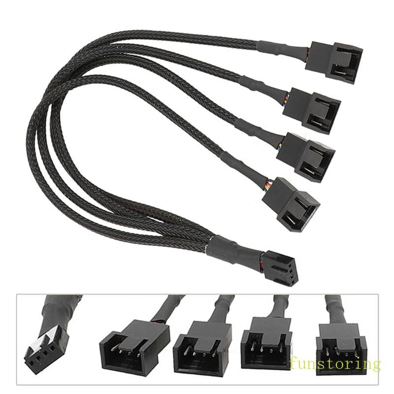 Fun 4 Pin PWM Fan Splitter Cable Adapter คอมพิวเตอร์ PC Fan Power ...