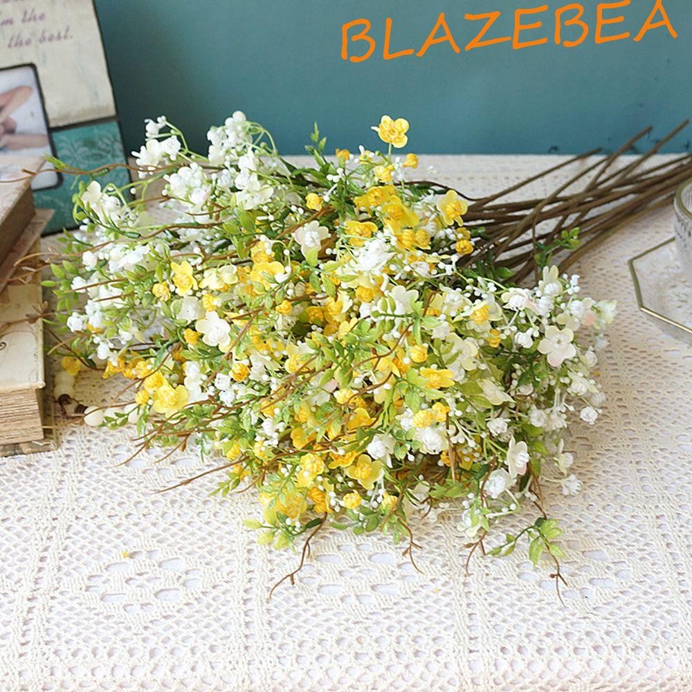 Blazebea ดอกไม้ประดิษฐ์ DIY สวนที่สวยงามหัตถกรรมช่อดอกไม้ในร่มกลางแจ้งโต๊ะสํานักงานตกแต่งงาน ...