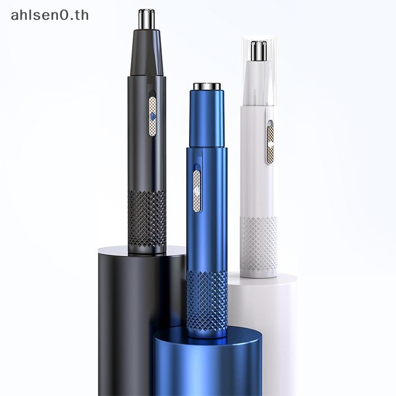 Ahlsen0 เครื่องตัดขนจมูกไฟฟ้าแบบชาร์จไฟได้ Multi-kinetic โกนหนวด Two-in-one Unisex แบบพกพา ...