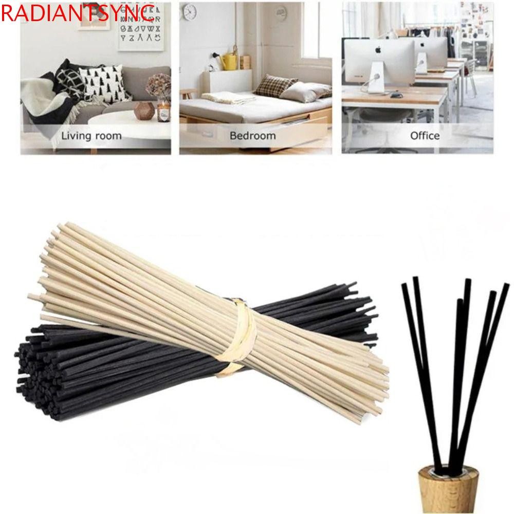 Radiantsync 100 ชิ้นเส้นใย Reed Diffuser Sticks, 3 มม.* 25 ซม.แบบพกพา Reed Diffuser เปลี่ยน ...