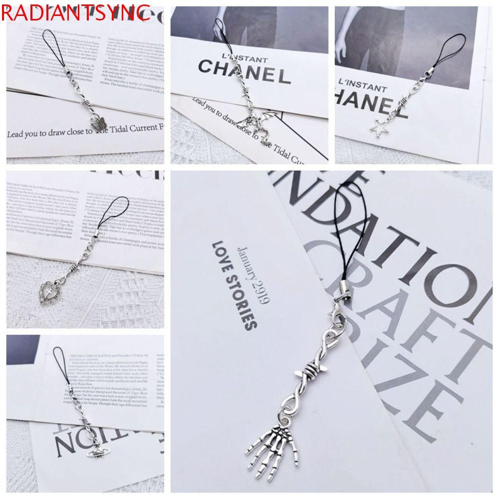 Radiantsync โทรศัพท์ Charm สายคล้อง, Y2K Vintage Eye จับโทรศัพท์ Anti Loss Lanyard, ห่วงโซ่ ...