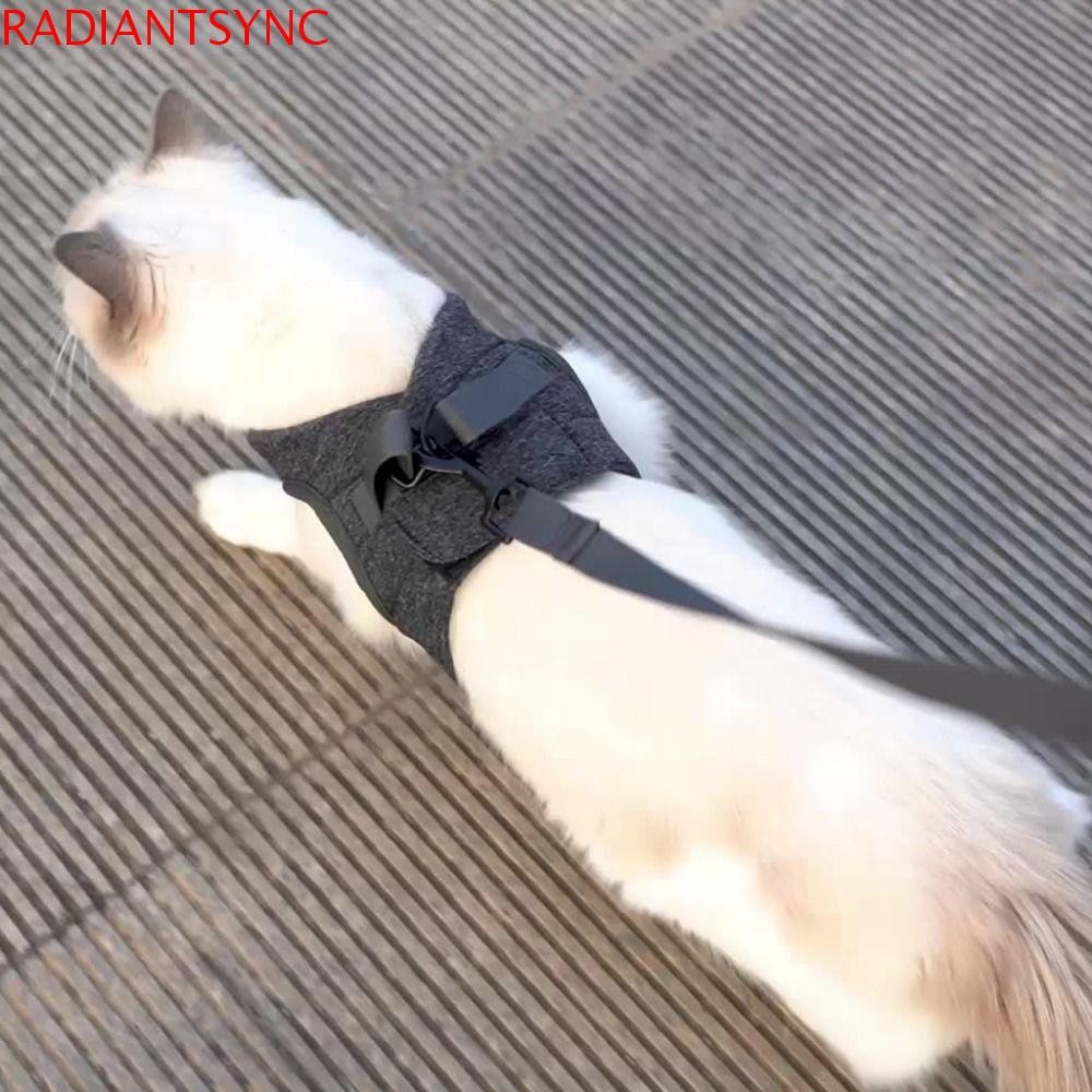 Radiantsync ชุดสายจูงสายรัดสัตว์เลี้ยง, โพลีเอสเตอร์นุ่ม Cat Escape ...