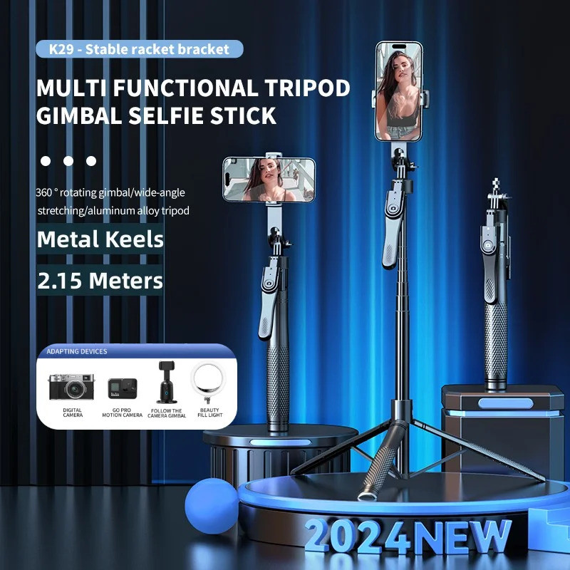 2.15เมตร Untra ยาว S Elfie ติดขาตั้งกล้อง360องศา All-In-One หด ...