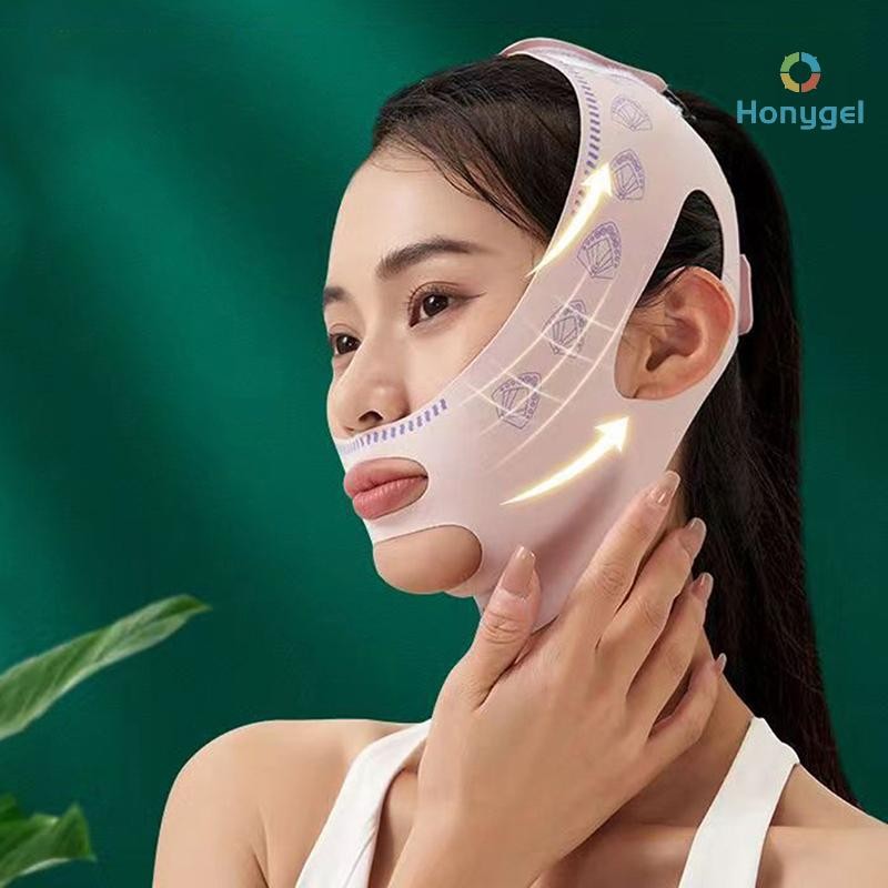 {Honyge1} Facial Slimming Face Lift Up Band Mask ลด Double Chin V-Line Shaping Bandage ใหม่ ...