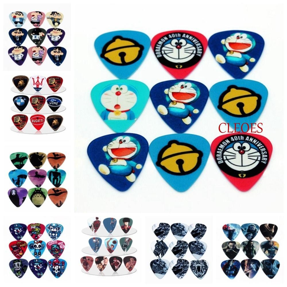 Cleoes 10PCS กีตาร์ Plectrum, ปิ๊กกีตาร์สามเหลี่ยม 0.71 มม., อุปกรณ์กีตาร์ 2 ด้าน Pick ผสมสีสัน ...