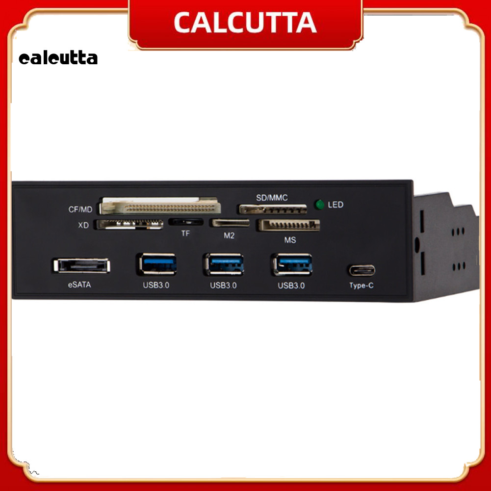 [calcutta] แผงหน้าพีซีหลายพอร์ตภายใน USB30 eSATA Type-C TF SD Card Reader Hub | Shopee Thailand