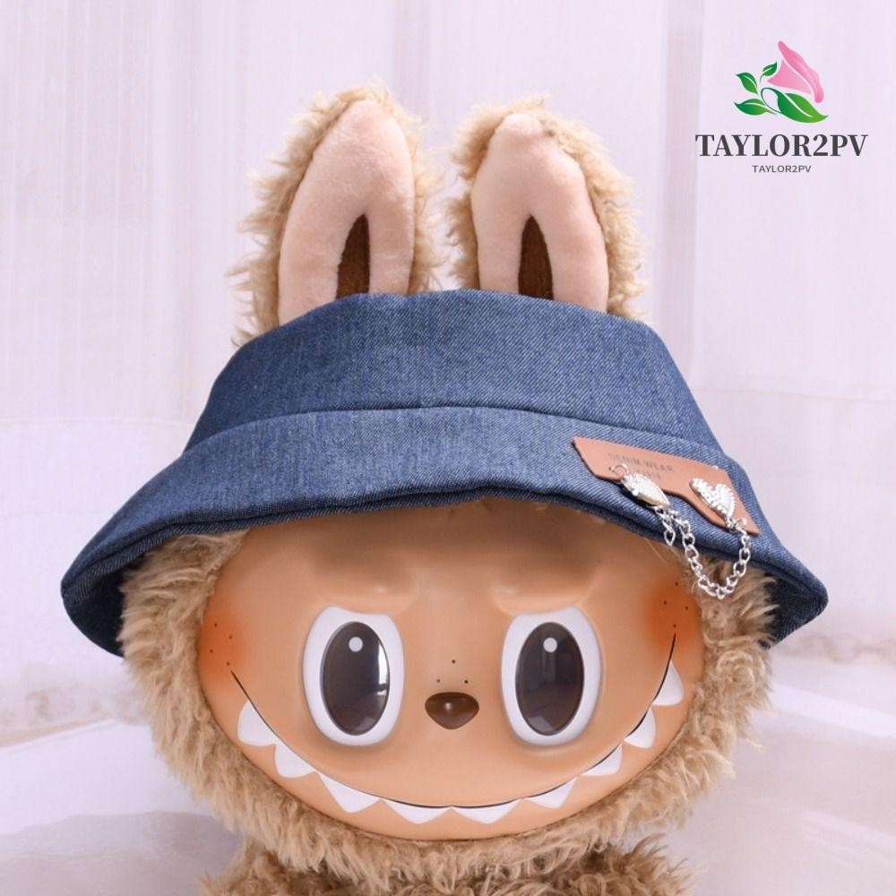 Taylor2pv Labubu Time Hat, Soft Denim Labubu ตุ๊กตาหมวก,ชุดเกมของเล่น ...