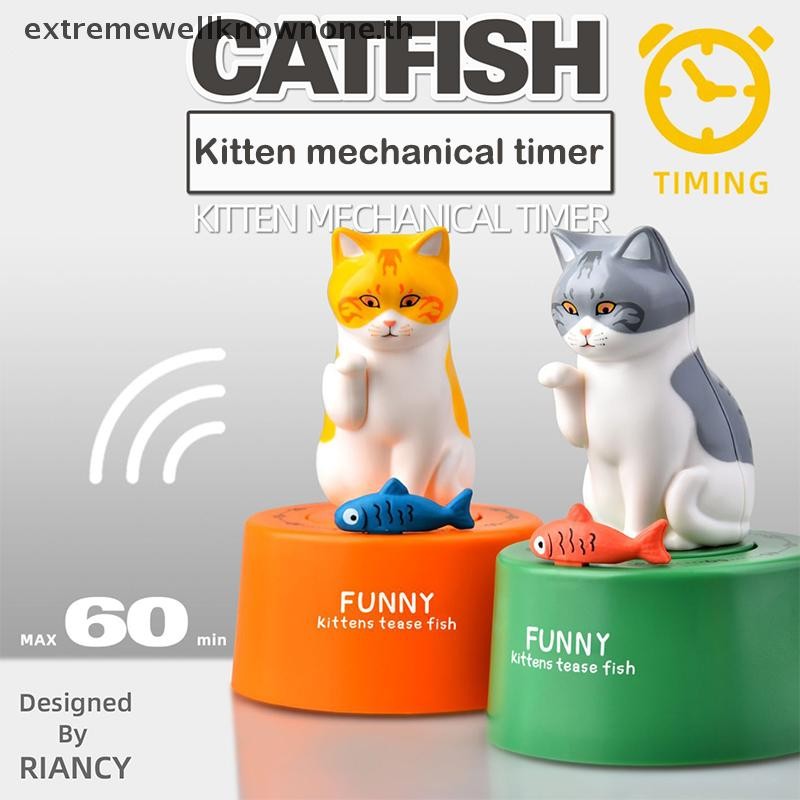 EWTH Cat Kitchen Timer มินิท์นับถอยหลัง อัลาร์มเตือนภัย พร้อมฟิกเกอร์แมวและลูกแมว เครื่องประดับ ...