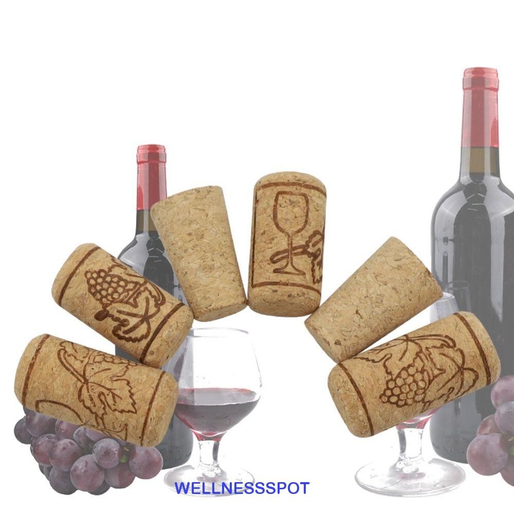 Wellnessspot 10 ชิ้นไม้ไวน์ Corks Stopper, 22 มม.ทรงกระบอก/กรวยขวด Corks, ชุดไวน์นํากลับมาใช้ ...