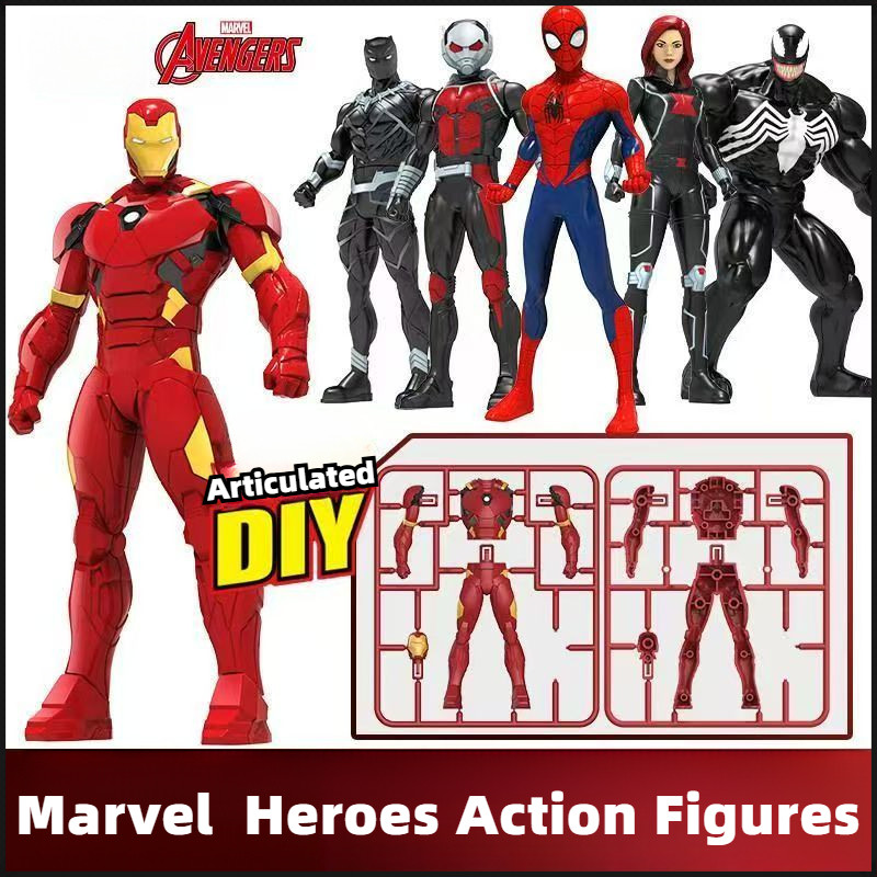 Marvel Heroes Buildable Action Figures Iron Man Spider-Man Venom และ ...