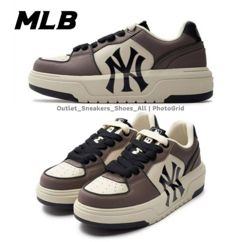 MLB chunky Liner Basic New York yankees รองเท้า unisex สีน้ำตาล [ของแท้ ...