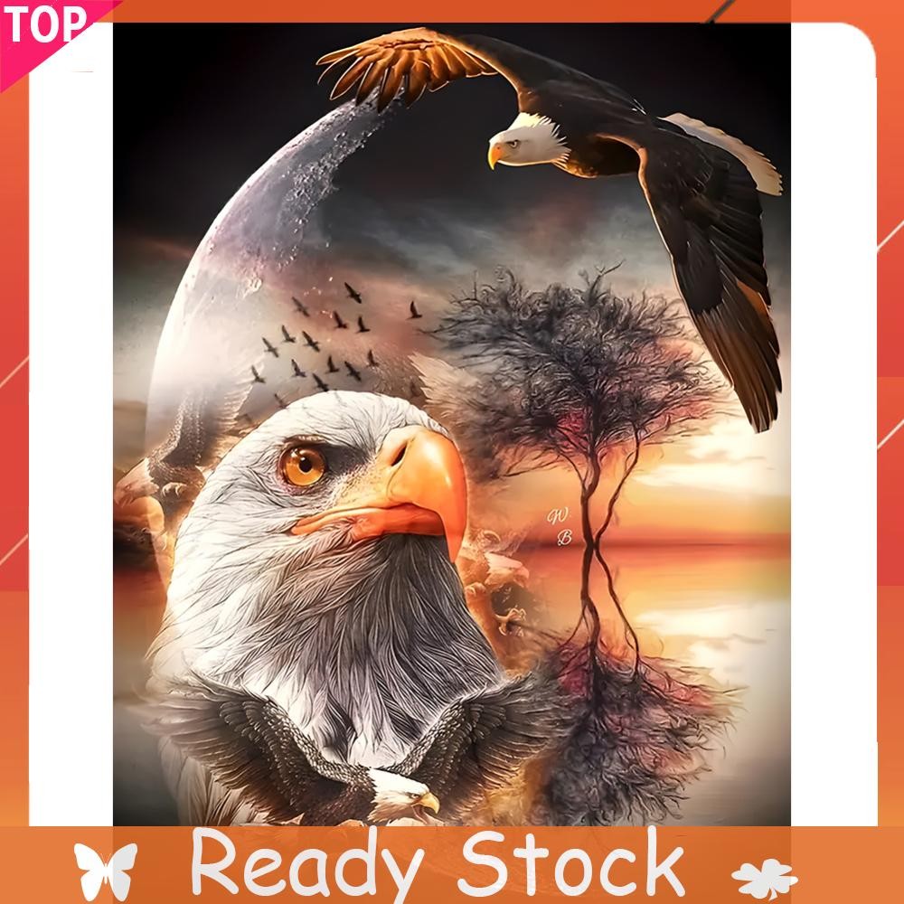 5d DIY เต็มรอบเจาะเพชรภาพวาด Eagle Kit ตกแต่งบ้าน Art Craft 30x40 ซม. ...