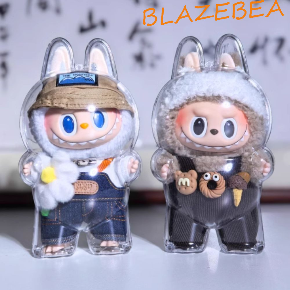 Blazebea ผ้าคลุมกันฝุ่นโปร่งใส, Anti-lost กันฝุ่น Labubu V1 เกราะป้องกัน, กระเป๋าแขวนสะสมที่ถอด ...