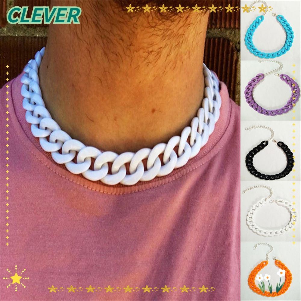 CLEVER สร้อยคอโซ่สไตล์ Gothic Hip Hop พร้อมดีไซน์_chunky chain_และอะคร ...
