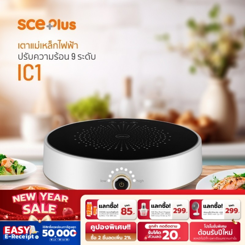 [E-tax E-Receipt] Alectric เตาแม่เหล็กไฟฟ้า 2,000 วัตต์ ปรับความร้อน 9 ...