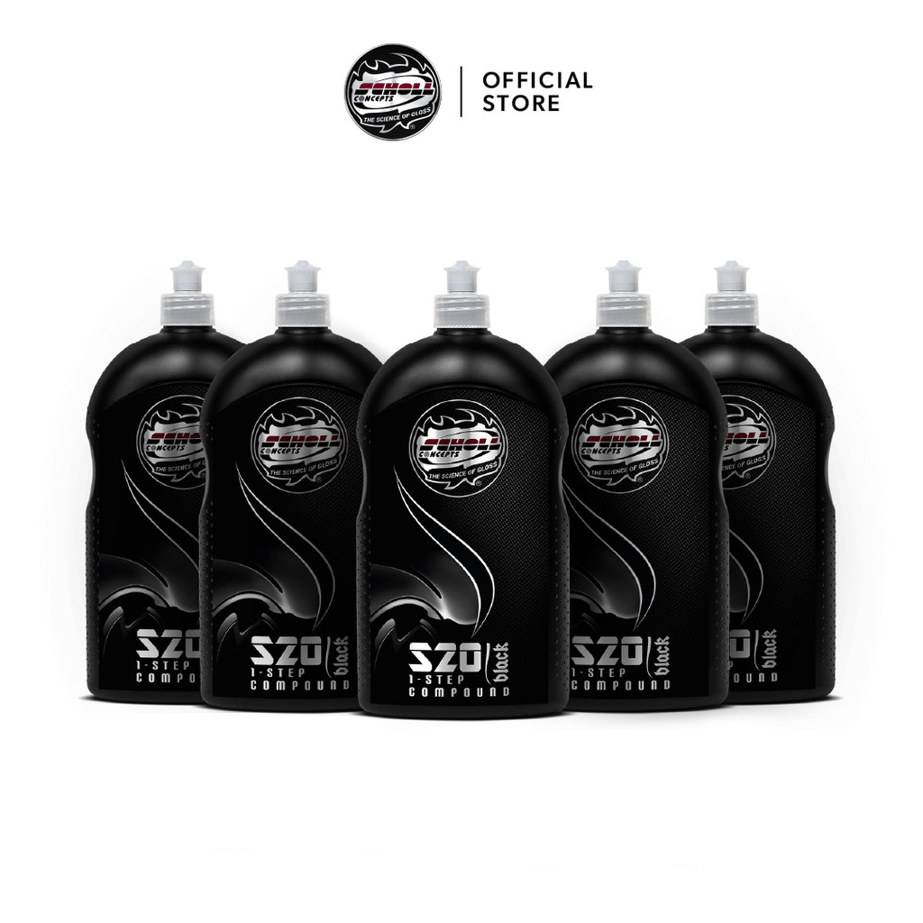 [Set 5 pcs] SCHOLL Concepts® | S20 Black Real 1-Step Compound - น้ำยาขัดสีรถสำหรับรอยระดับปาน ...
