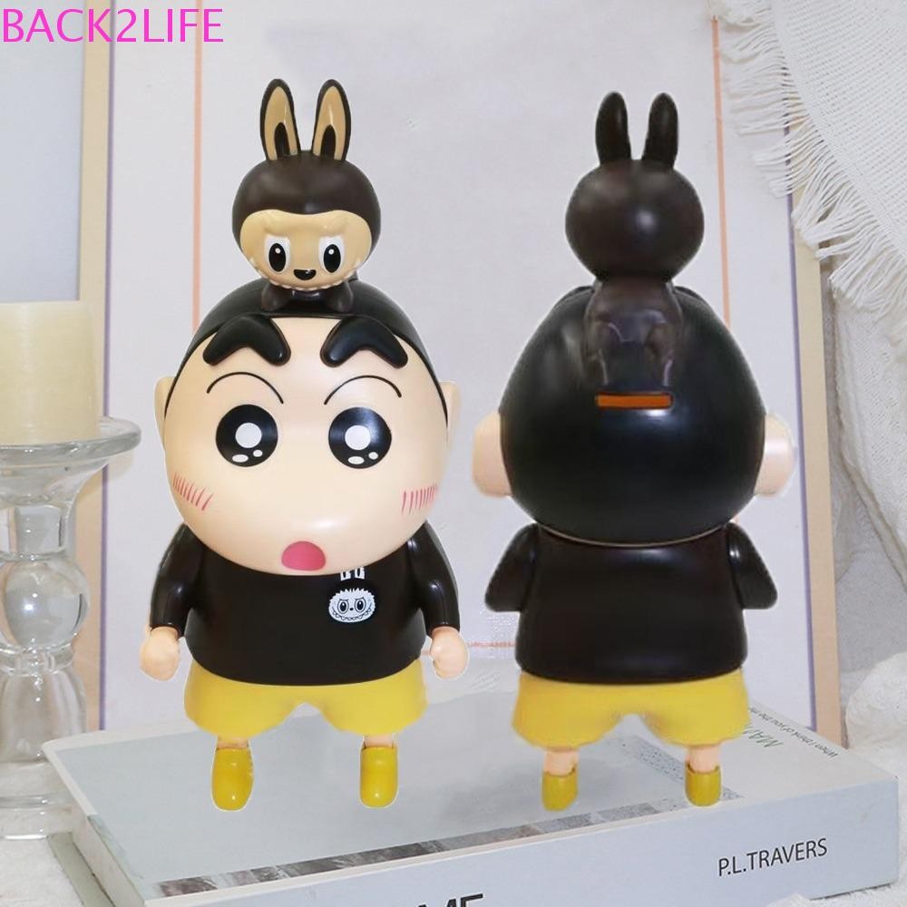 Back2life Labubu Crayon Shin Chan Piggy Bank, รูปขนาดใหญ่ Labubu Crayon ...
