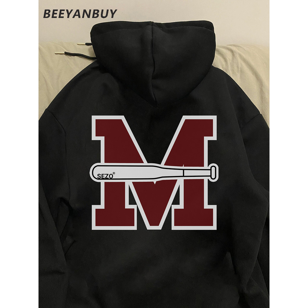 Beeyanbuy เสื้อฮู้ดขนาดใหญ่,เสื้อสเวตเตอร์แขนสั้นพิมพ์ลายตัวอักษรอิน ...