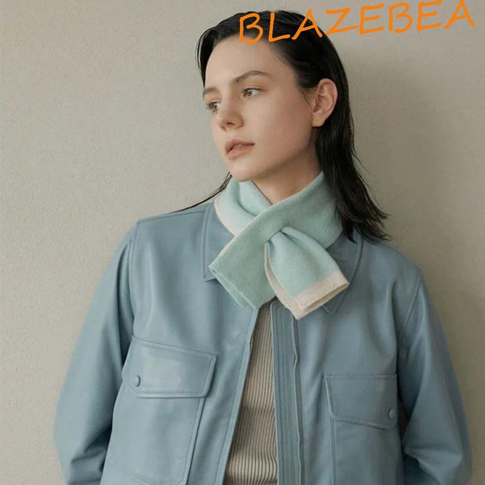 Blazebea สองด้านคอ Wraps, สั้นอะคริลิค Fibres Cross ถักผ้าพันคอ,ขนาดใหญ่คลาสสิก Bufandas ...