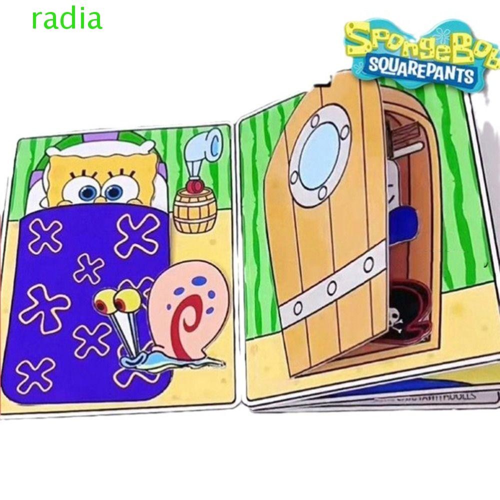 Radiantzap SpongeBob Quiet Book, Busy Book โฮมเมด Beanie Book วัสดุ ...