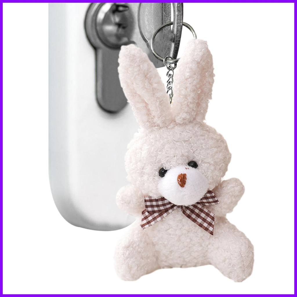 Fluffy Bunny พวงกุญแจสัตว์เล็กพวงกุญแจ Soft Fluffy กระต่ายพวงกุญแจอีสเต ...