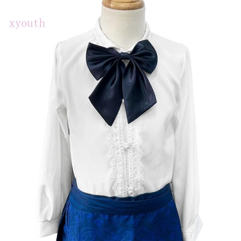 Xy Jk Uniform Bows Tie สีน้ําเงินเข้มที่ถอดออกได้ญี่ปุ่น Jk seifuku ...