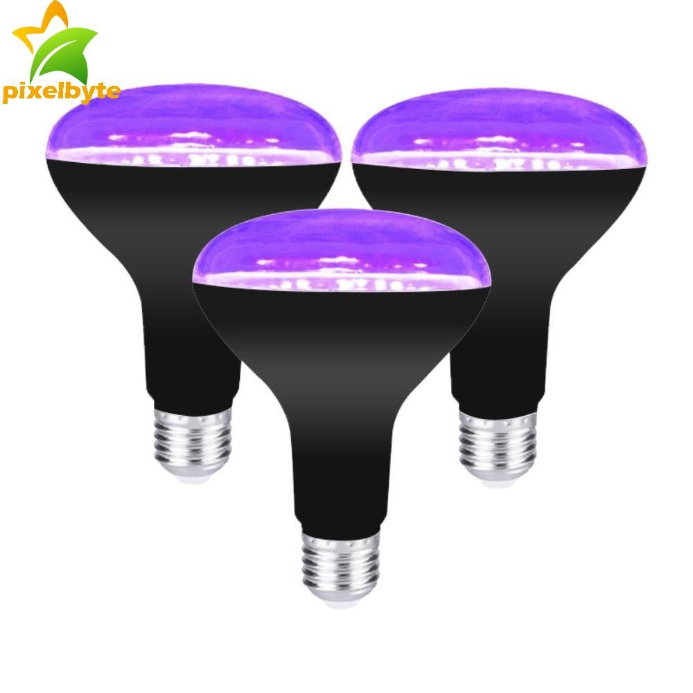 Pixelbyte หลอดไฟ UV สีม่วง, หลอดไฟตกแต่งเกลียว 360 เรืองแสง E26/E27, อลูมิเนียมแบบพกพา 15W 85 ...