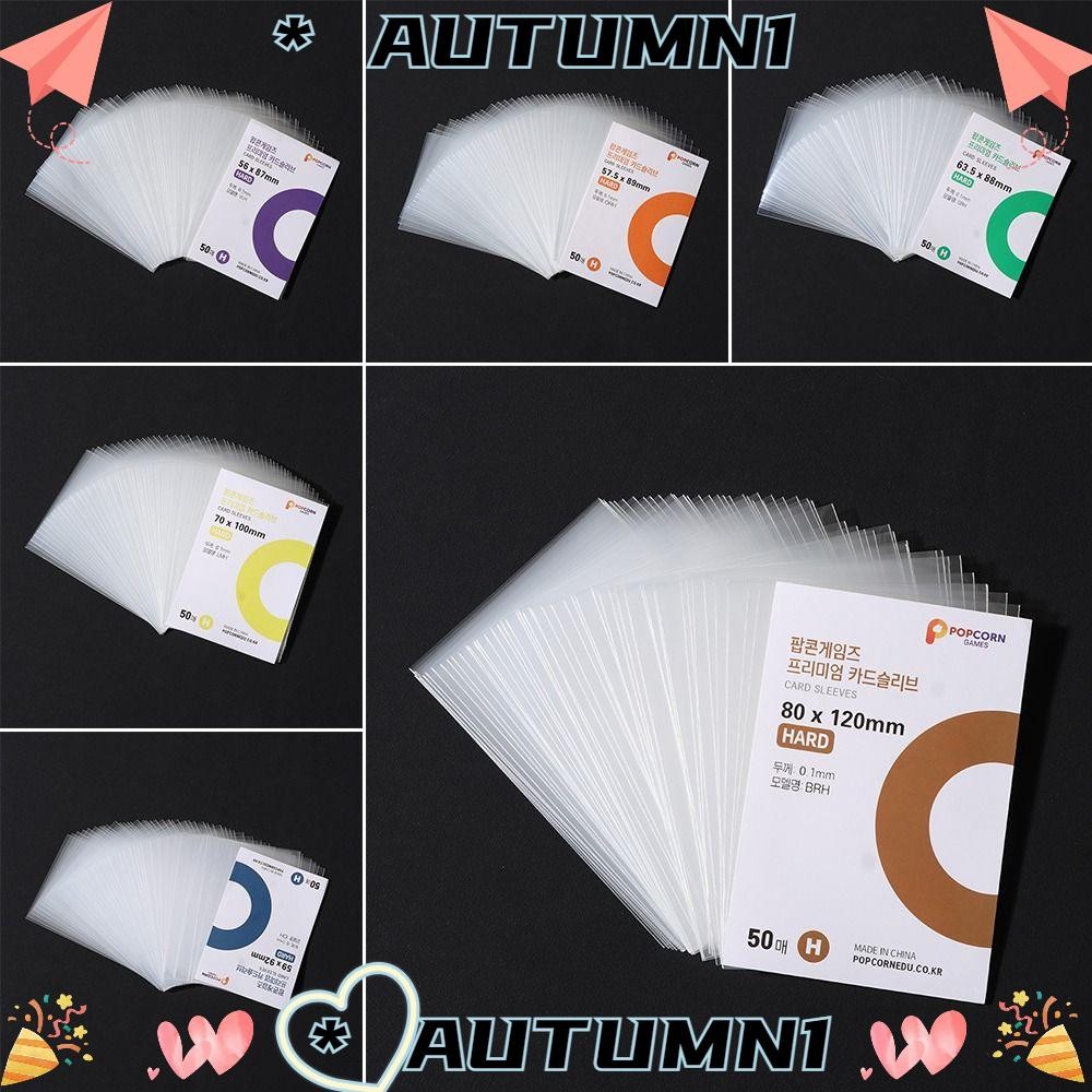AUTUMN 50 ชิ้น Kpop การ์ดแขน, 3 นิ้ว Photocard Holographic Protector ฟิล์ม, เครื่องเขียน CPP ...