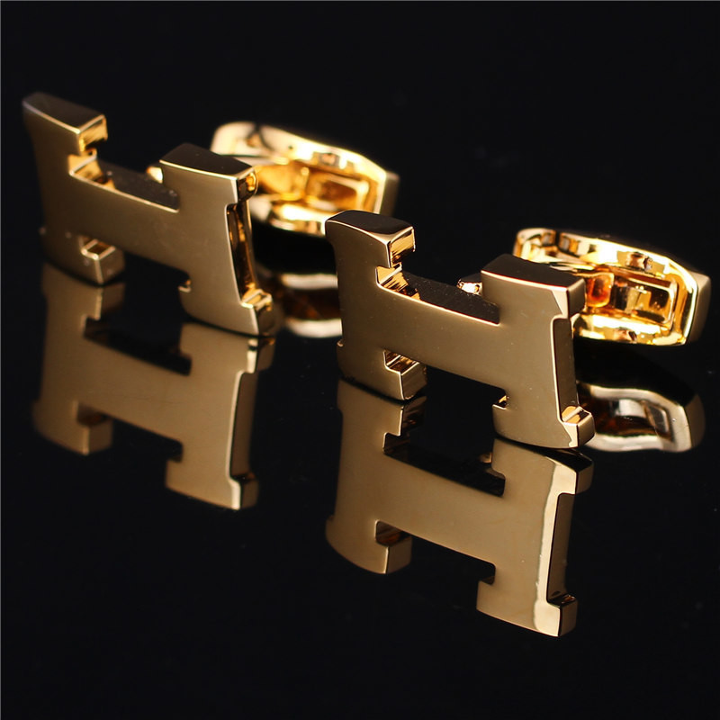 H Cufflinks-เวอร์ชั่นเกาหลี Cuff Charm Men French Boutique ธุรกิจแฟชั่น ...