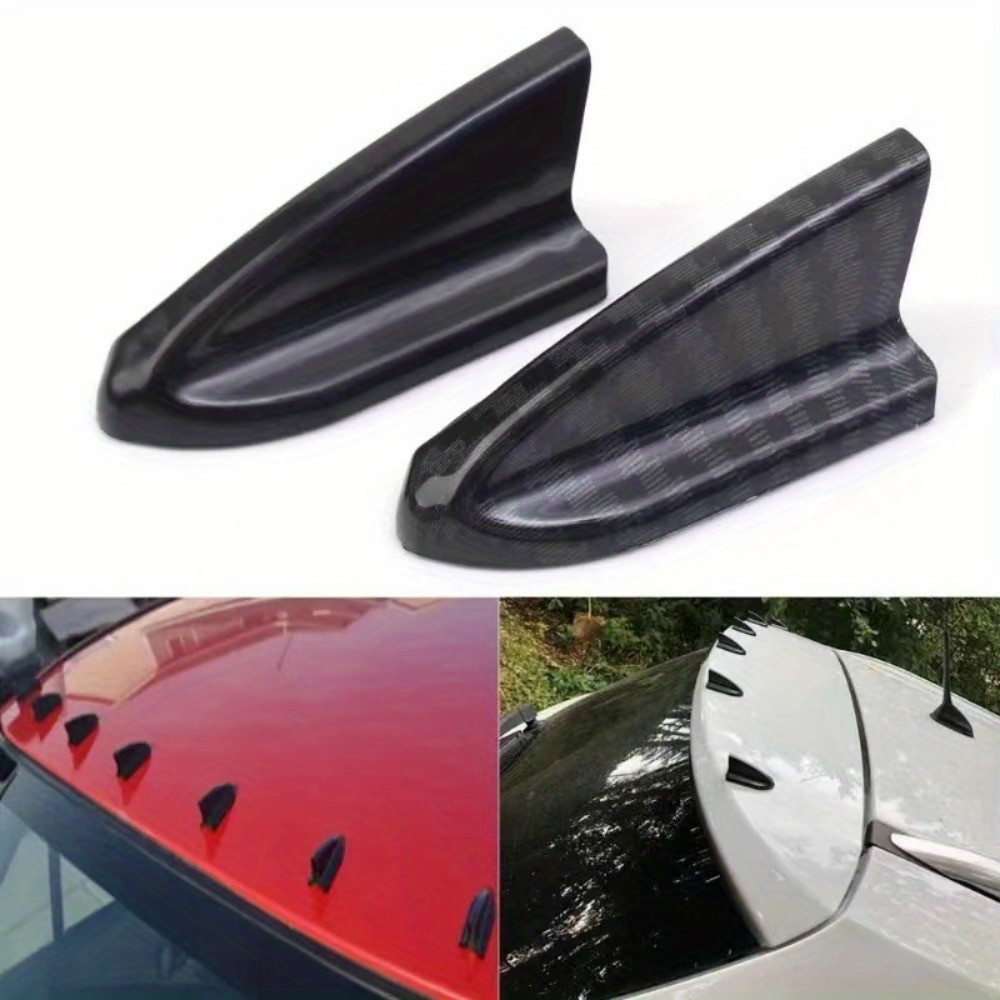 10 ชิ้นคาร์บอนไฟเบอร์ AIR VORTEX GENERATOR ADHESIVE FIN SET/KIT TRUNK ...