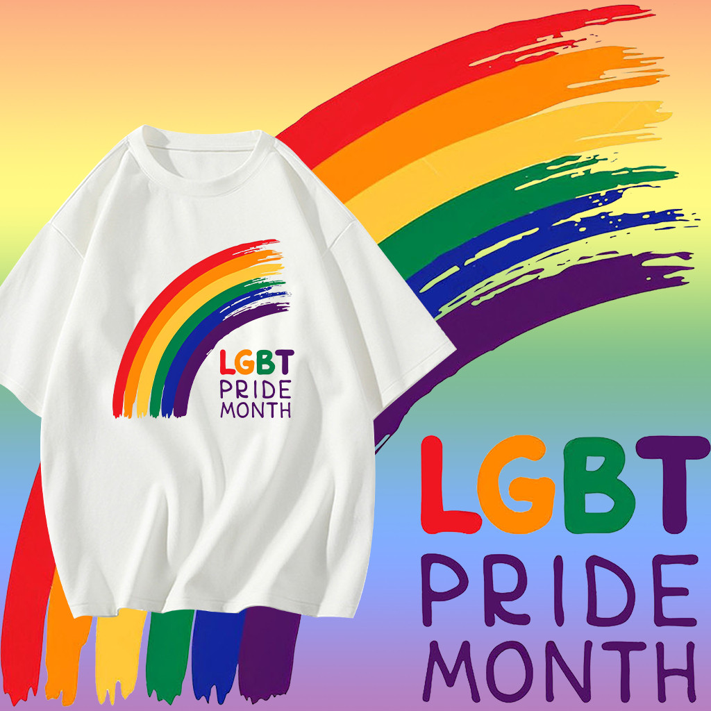 COD（พร้อมส่งสินค้าในทันที）เสื้อสายรุ้ง LGBT Pride Month Rainbow LGBTQ ...