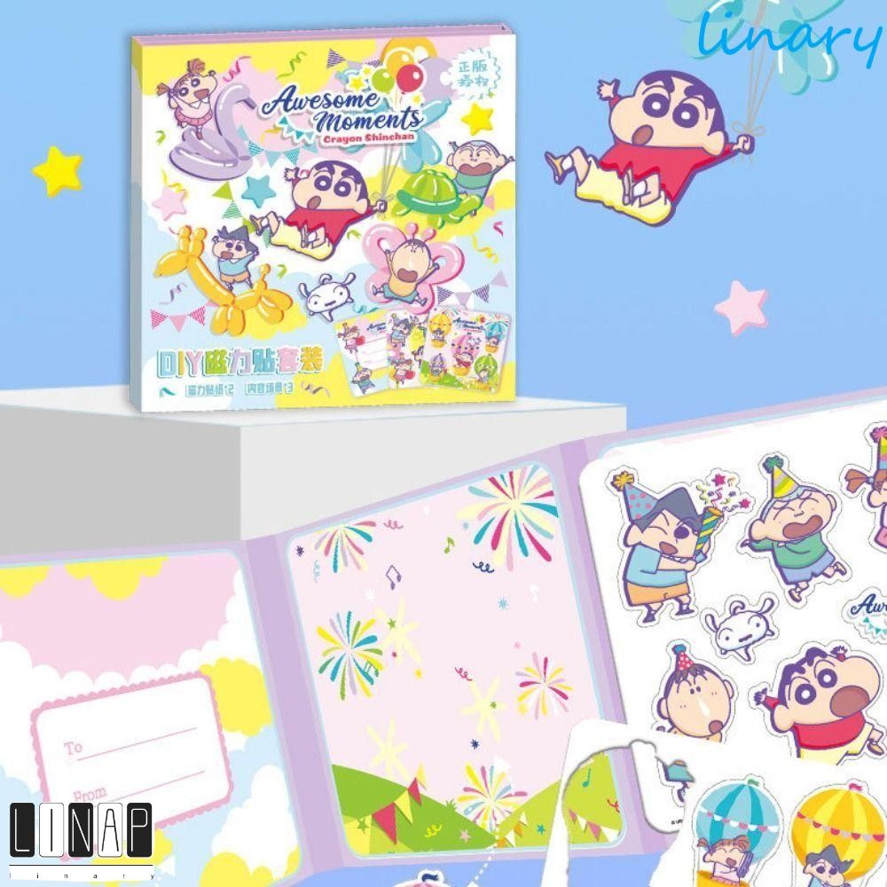 Culinaryhv Magnetic Quiet Book, Crayon Shin Chan DIY Handmade การ์ตูน ...