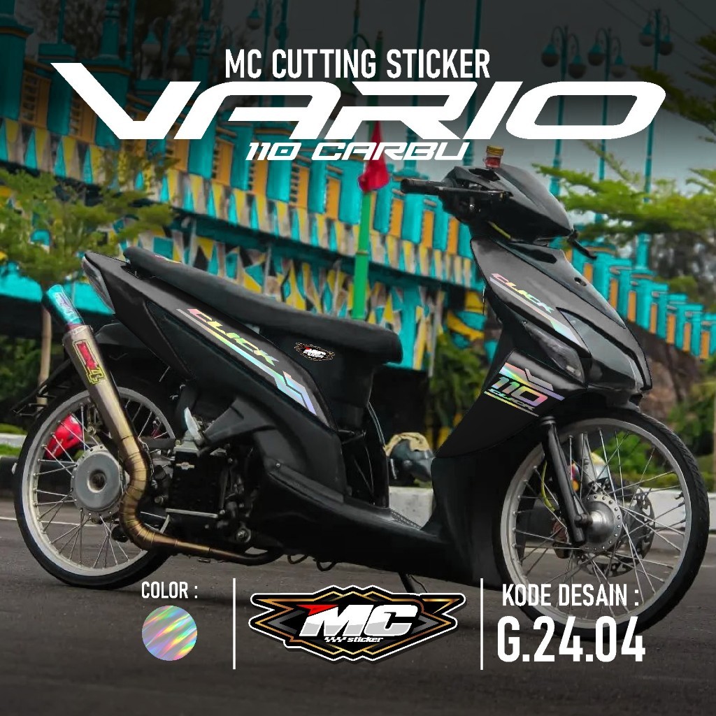 สติ๊กเกอร์ตัด Vario 110 Karbu - อุปกรณ์มอเตอร์ไซค์ Honda Vario 110 Old ...
