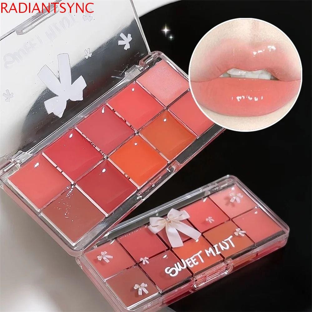 Radiantsync Jelly Lip Gloss Palette, DIY ผสม Lip Color Long Lasting Moisturizing ลิปสติก Palette ...