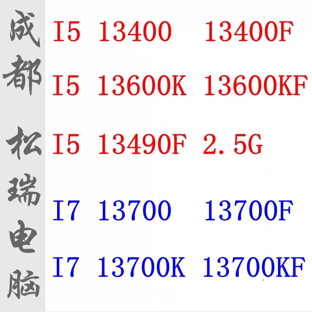 I5 13400F 13400 13490F 13600KF I7 13700F 13700KF 13790F CPU | Shopee ...