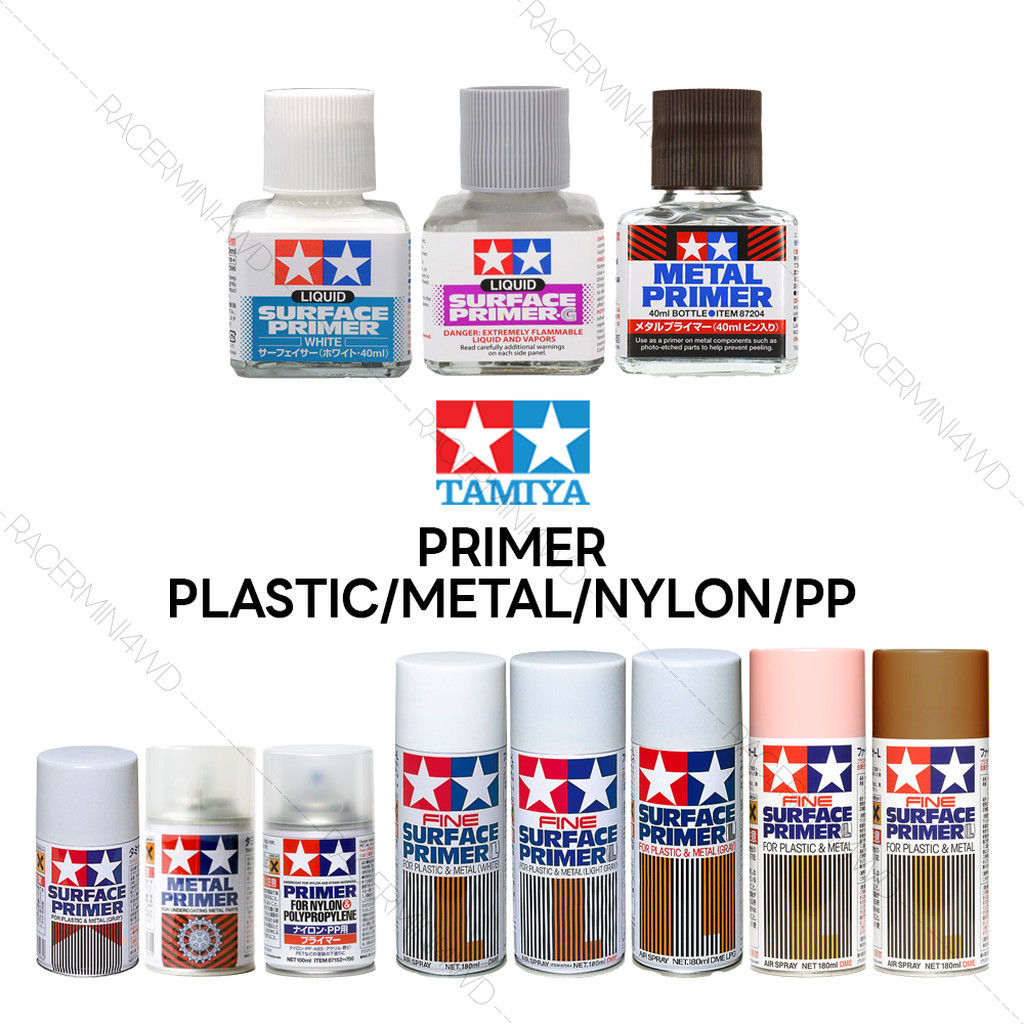 TAMIYA Primer for Plastic/Metal/Nylon/Polypropylene สีรองพื้นชิ้นงาน ...