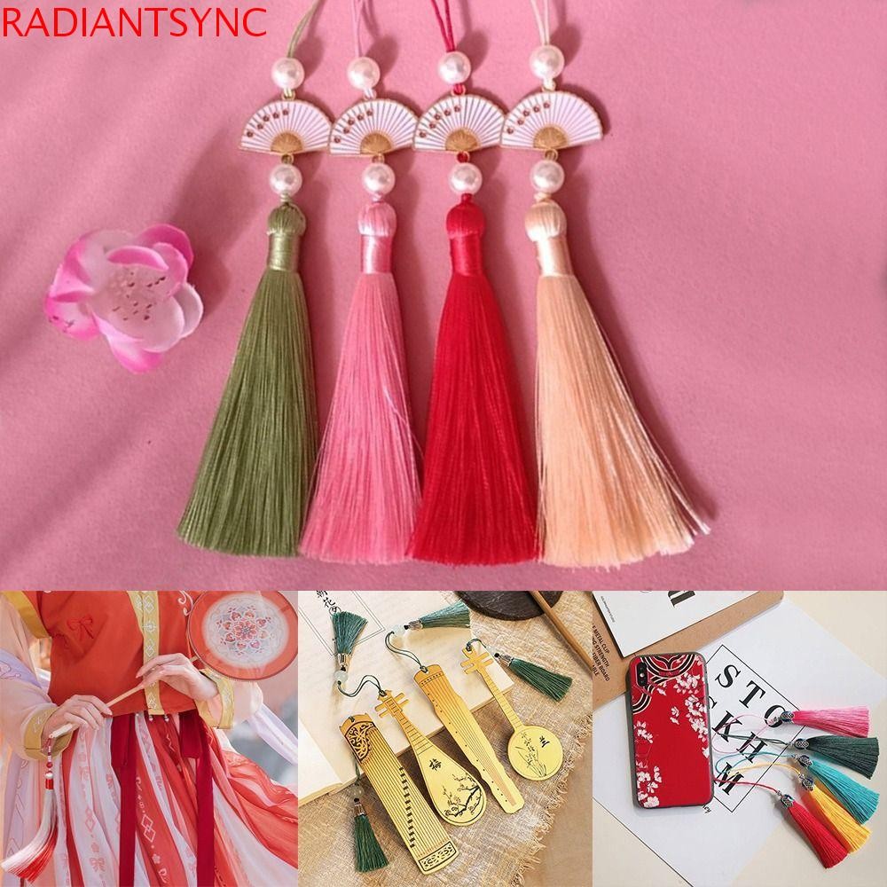 Radiantsync บุ๊คมาร์คพู่,งานฝีมือ DIY Lucky พู่พวงกุญแจรถ,พวงกุญแจเชือกเส้นเล็กพรโทรศัพท์จี้ต่าง ...
