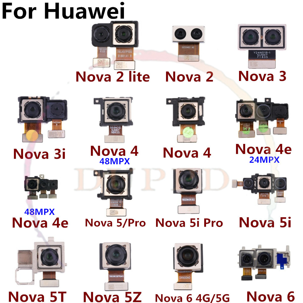 1pcs สําหรับ Huawei Nova 2 Lite 3 3i 4 4e 5 5i Pro 5z 5T 6 4G 5G Backside Big หลักด้านหลัง ...