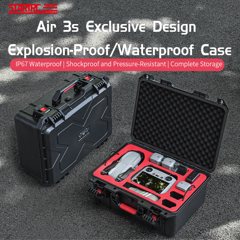 สําหรับ DJI Air3S/Air3 เคสป้องกันการระเบิดสองชั้นเข้ากันได้กับที่เก็บรีโมทคอนโทรล RC2/RCN3, ชุด ...