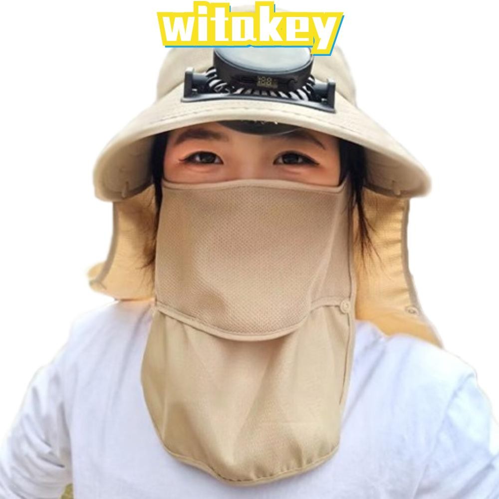 หมวกพัดลม WITAKEY ชาร์จUSB แห้งไว ปีกกว้าง กันน้ำ UPF50+ เหมาะสำหรับผู้ชายใช้กลางแจ้ง | Shopee ...