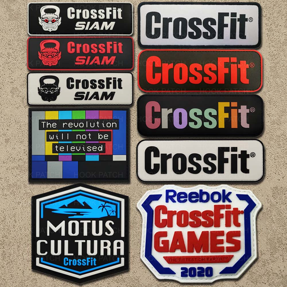 Crossfit ฟิตเนสยางนุ่ม Patch Badge กึบสำหรับการฝึกอบรมและOutdoor ...
