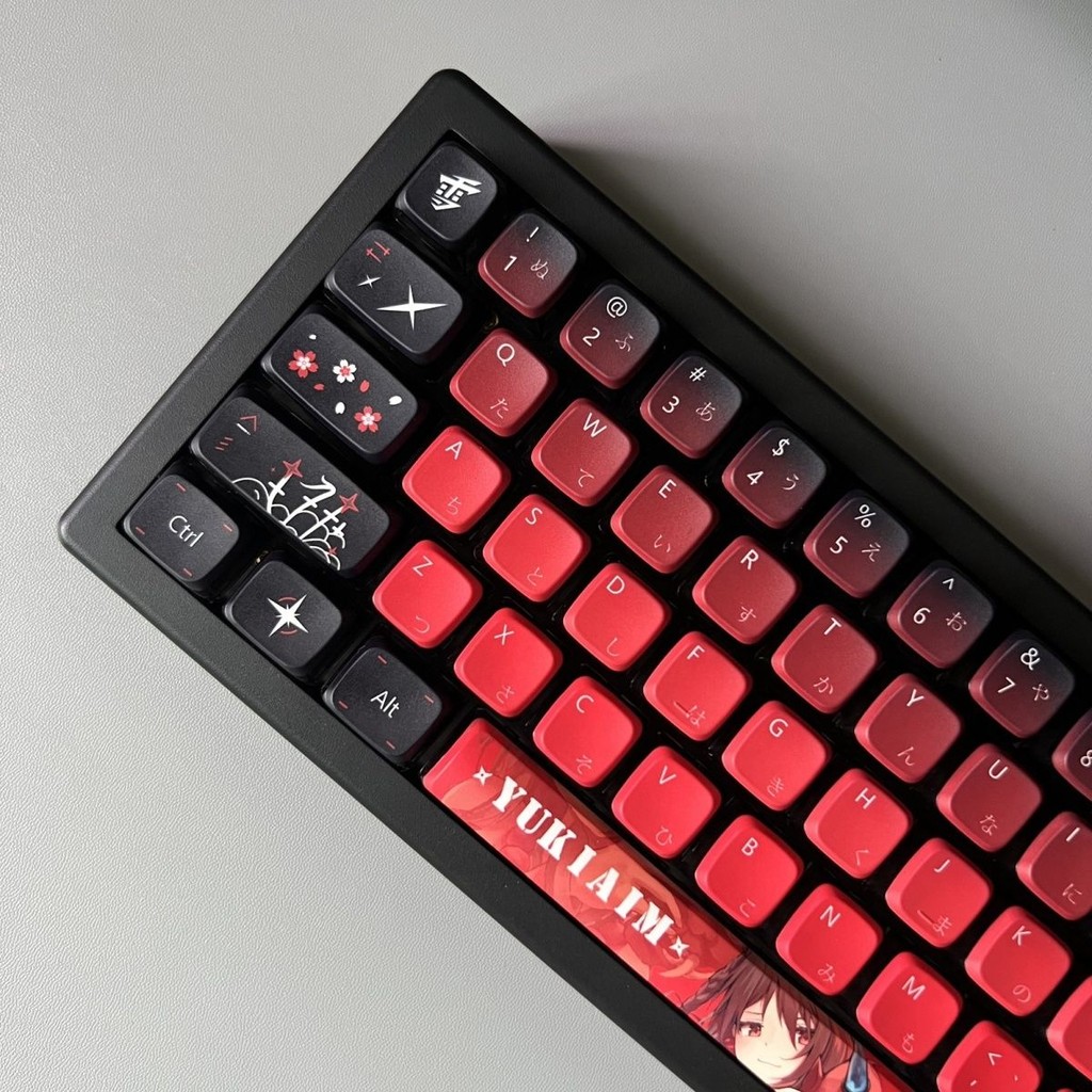 Yuki Aim Keycap MDA โปรไฟล์ PBT 122 คีย์สี่ล้อการส่งผ่านแสง Dye ...