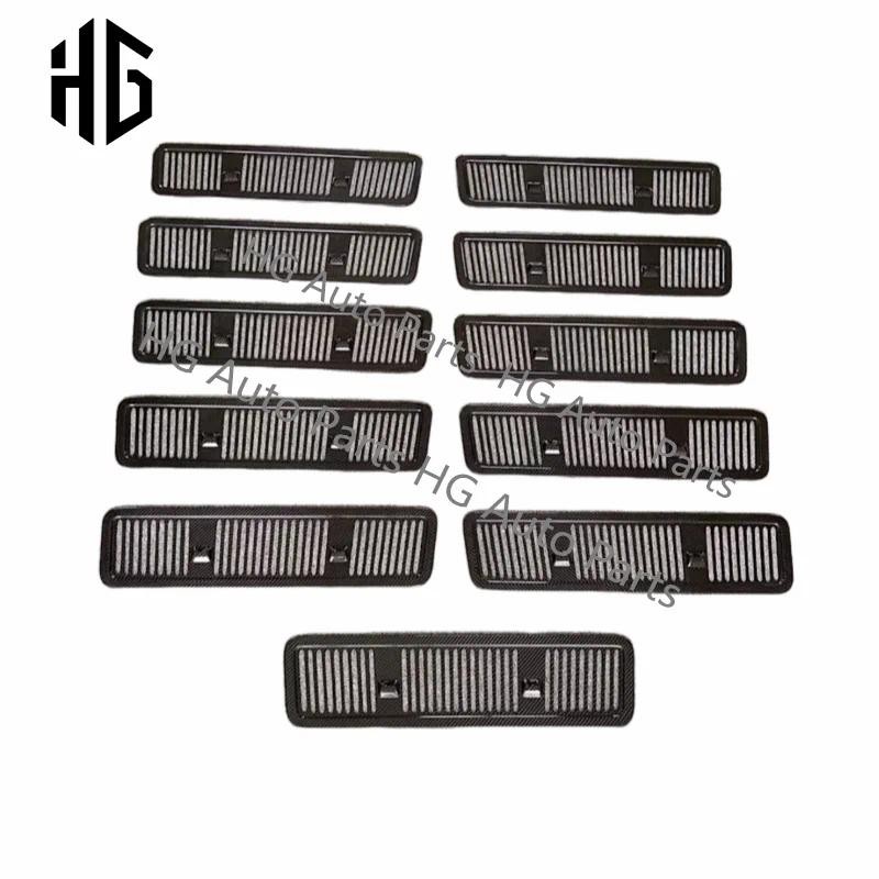ดัดแปลง CF ด้านหน้ากันชนรถเครื่องยนต์ Hood Air Vents Intake Scoop ...